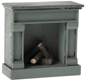 Hořící krb pro myšky Maileg Fireplace Blue Maileg