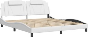 Rám postele Viana bez matrace bílý 180x200 cm umělá kůže 3208111