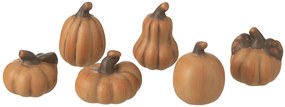 Set 6ks keramická oranžová dekorace dýně Pumpkin - 6*4*5 cm