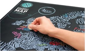 Gurmánská stírací mapa Evropy Luckies of London