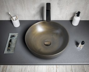 Sapho PRIORI keramické umyvadlo, průměr 41,5 cm, bronz PI032