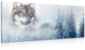 Obraz vlk v zasněžené krajině Varianta: 120x60
