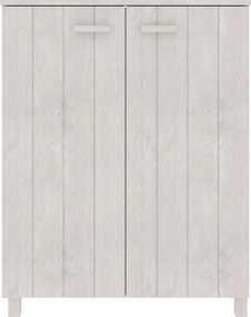 Botník HAMAR bílý 85 x 40 x 108 cm masivní borovice 340517