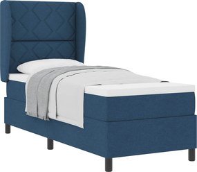 Postel s boxspringem s čelo Modrá 80 x 200 cm textil 3340598