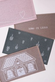 Artsy Doormats Rohožka Doma je láska, béžová barva, hnědá barva, plast