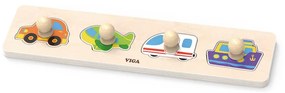Dřevěné puzzle s úchyty pro nejmenší Viga Transport Barva: multicolor