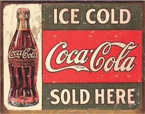 Plechová cedule Coca Cola 1916 Ice Cold 32 cm x 40 cm