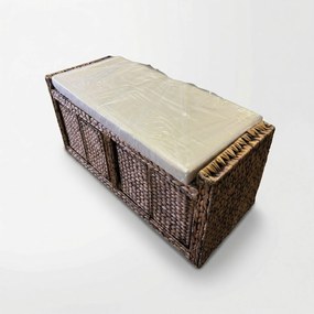 Lavice LORANTE, vodní hyacint, šířka 100 cm, hnědá, outlet