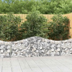 Klenuté gabionové koše 3 ks 200x30x60/80 cm pozinkované železo 3145389