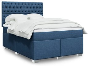 Box spring postel s matrací modrá 140x200 cm textil 3290524