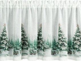 KRÁTKÁ VÁNOČNÍ ZÁCLONA NA PÁSCE XMAS9 150X60 CM VZOROVANÁ