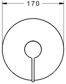 Ovládací panel k podomítkovému tělesu HANSA BLUEBOX - HANSALOFT kulatá 87739003