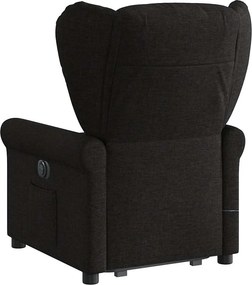 Zvedací masážní polohovací křeslo černé textil 3303386