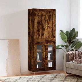 Skříň highboard kouřový dub 69,5 x 34 x 180 cm kompozitní dřevo - Default Title