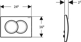 Geberit Delta01, splachovacie tlačidlo UP100, biela, 115.107.11.1