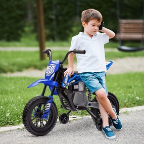Dětská elektrická motorka AIYAPLAY, 12V dětský bicykl s hudbou, dětské vozidlo s odnímatelnými stabilizátory, 2,4-5 km/h, pro děti od 3 do 6 let, max…