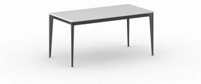 Kancelářský stůl PRIMO ACTION, černá podnož, 1600 x 800 mm, bílá