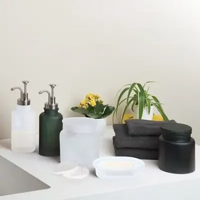 Spirella YOKO dávkovač mýdla bílý / sklo / 280 ml