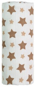 T-tomi Bambusová osuška potisk 90 x 100 cm Béžové hvězdičky