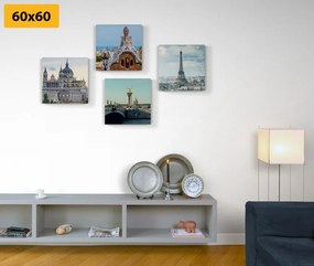 Set obrazů sen cestovatele - 4x 60x60 cm