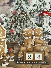 Vánoční dekorace jehličnatý stromek se šiškami - 12*12*24 cm