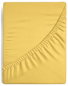 JERSEY PROSTĚRADLO 200X220 CM, VÝŠKA 30 CM HOŘČICOVÉ