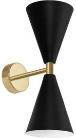 Toolight, nástěnné svítidlo 2xE27, APP1140-2W, černá matná-zlatá, OSW-14007