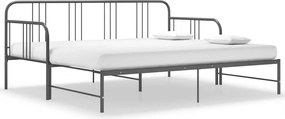 Rám vysouvací postele/pohovky šedý kovový 90 x 200 cm 324754