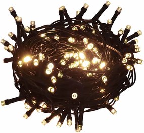Světelný LED řetěz s 300 LED diodami teplý bílý 30 m PVC 330047