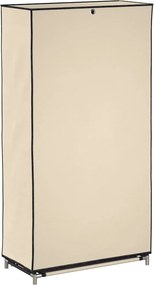 Botník s potahem krémový 58 x 28 x 106 cm textil 282429