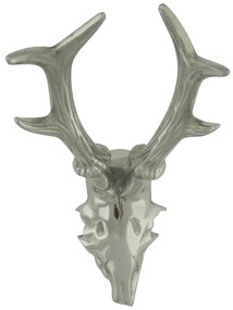 Stříbrné nástěnné jelení parohy s patinou - 12*13*21cm