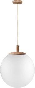 Závěsná lampa Alur s dřevěným stropním upevněním L