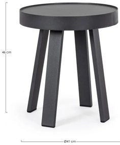 BIZZOTTO Zahradní konferenční stolek SPYRO antracit 41 cm 0663524