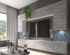 Obývací stěna 300 cm TV šedá antracit grafit  IMP PRIMO 2/5/W/GW1/0/0
