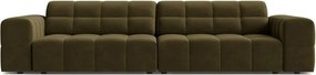 Khaki sametová pohovka 252 cm Chicago – Cosmopolitan Design