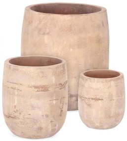BIZZOTTO Set 3 květináčů MINH světlý