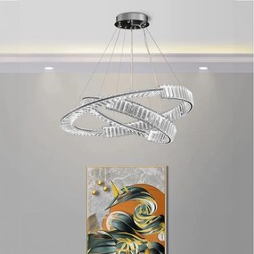 Toolight Toolight, LED křišťálové stropní svítidlo APP1525-CP60/80, chrom, OSW-06973