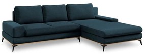Petrolejově modrá rozkládací rohová pohovka Windsor &amp; Co Sofas Planet, pravý roh