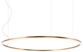 REDO Group 01-1717-DALI Orbit direct, závěsné kruhové svítidlo, 76W LED 3000K stmívatelné DALI, bronz, prům. 120cm