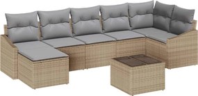 Set pohovek 8 ks Béžová polyratan 3346820