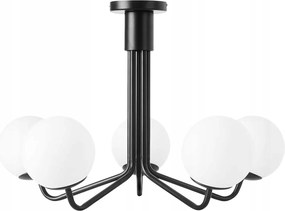 Závěsná lampa černá bílá koule moderní minimalistická velká