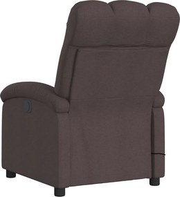 Elektrické masážní polohovací křeslo tmavě hnědé textil 3204085