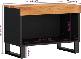 vidaXL TV skříňka 60 x 33 x 43,5 cm masivní mangovníkové dřevo [352882] Barva: Hnědá