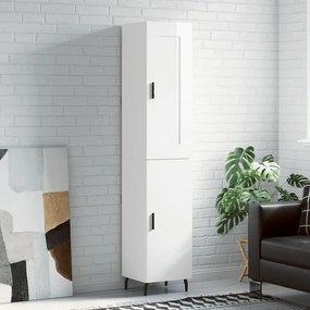 Skříň highboard bílá s vysokým leskem 34,5x34x180 cm kompozit