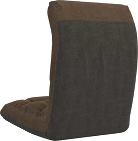 Skládací lenoška na podlahu hnědá textil 336587