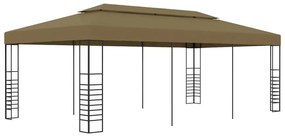 Zahradní altán 6 x 3 x 2,7 m taupe 180 g/m² 312230