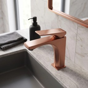 Rea, Umyvadlová baterie PREMIUM REA Joe Brush Copper low, REA-B8936