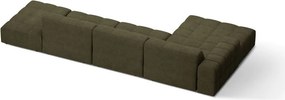 Khaki žinylková rohová pohovka (levý roh/s lenoškou) Chicago – Cosmopolitan Design