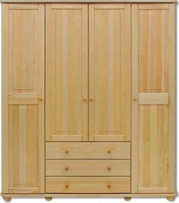 Casarredo - Komfort nábytek Šatní skříň FS-129, 4-dveřová | barva: moření gray