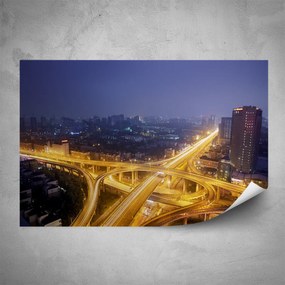 Plakát - Noční velkoměsto (60x40 cm) - PopyDesign